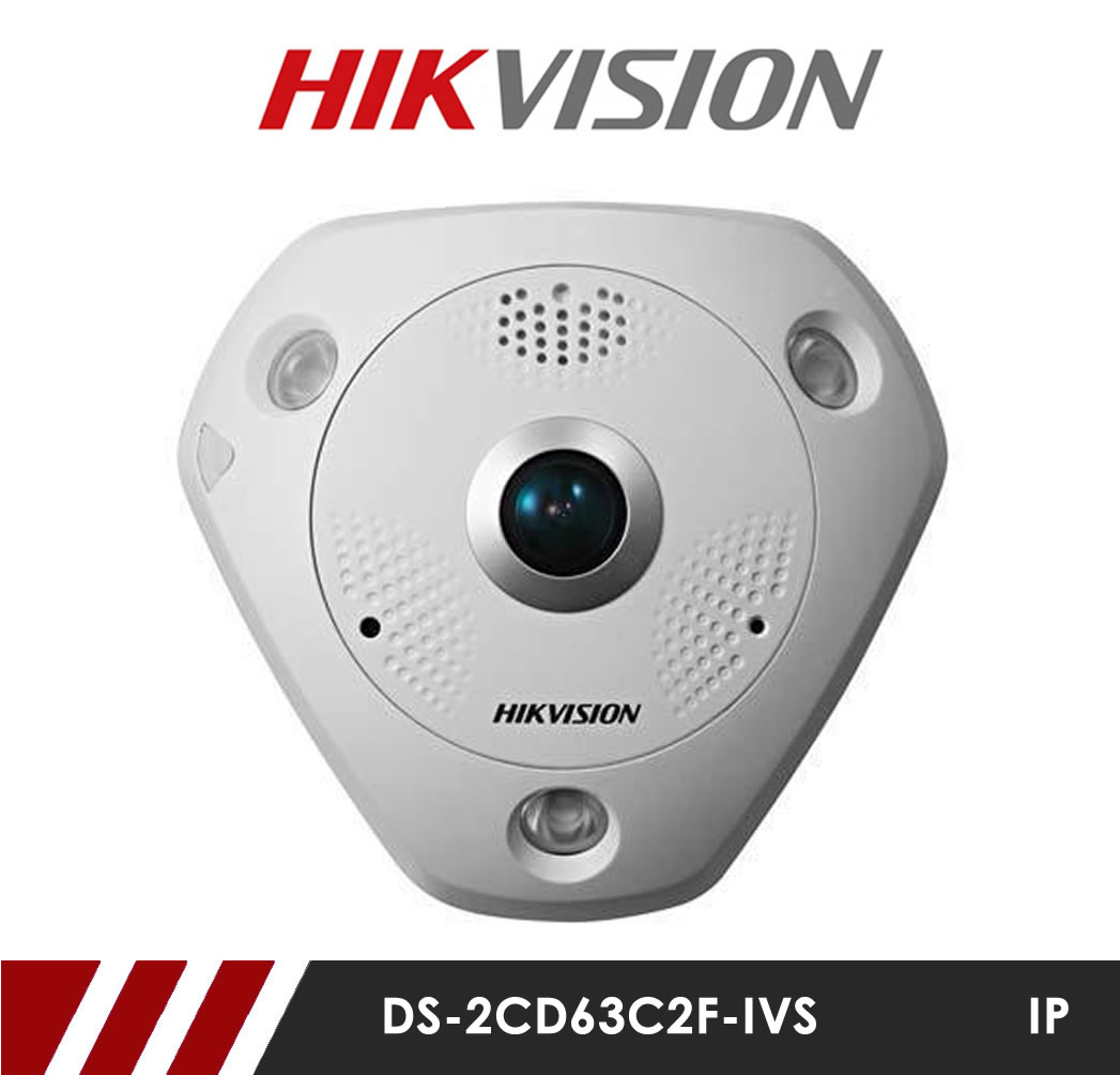 MIE CCTV: Hikvision DS-2CD63C2F-IVS 12MP 360° Fisheye CCTV Camera with ...